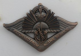 Returned from Active Service Badge (WW2) - Lone Pine Medals